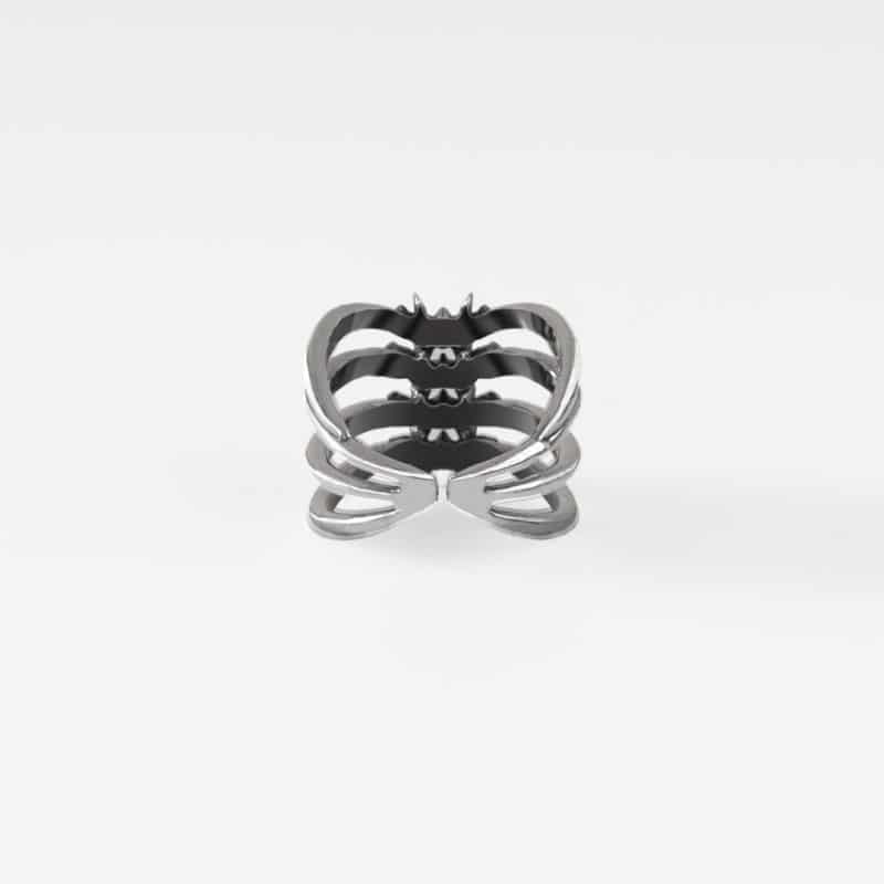 Anatomical Rib Ring - 925 Sterling Silver - Feel No Pain