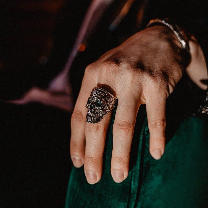 Kamate Skull Ring - 925 Sterling Silver - Feel No Pain